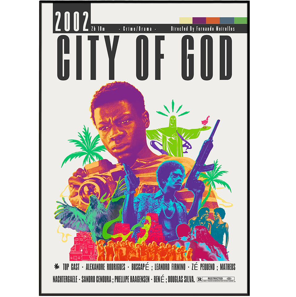 City of God 2002 Movie Poster | Premium UK Print – 98 Types Studio