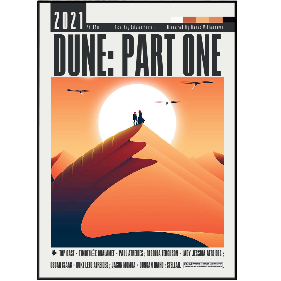 Dune: Part One (2021) Movie Poster - 98 Types Studio