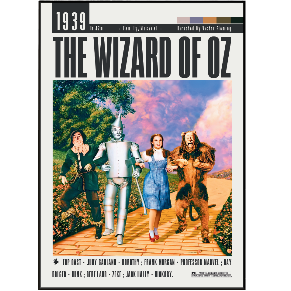 The Wizard of Oz (1939) Movie Poster - 98 Types Studio