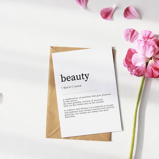 Beauty Definition Print | Definition Print Beauty | Wall Art Poster ...