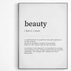 Beauty Definition Print | Definition Print Beauty | Wall Art Poster ...