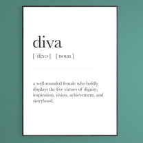 Diva Definition Poster – 98 Types Studio