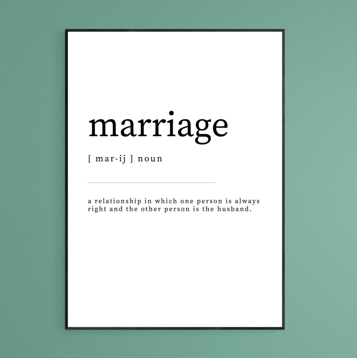 MARRIAGE Definition Print | Dictionary Art Poster | Wall Home Decor ...