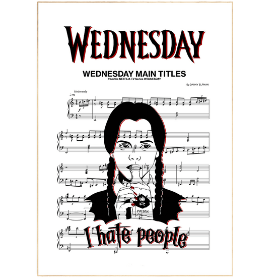 Wednesday Serie 2022 - Main Theme Poster - 98 Types Studio