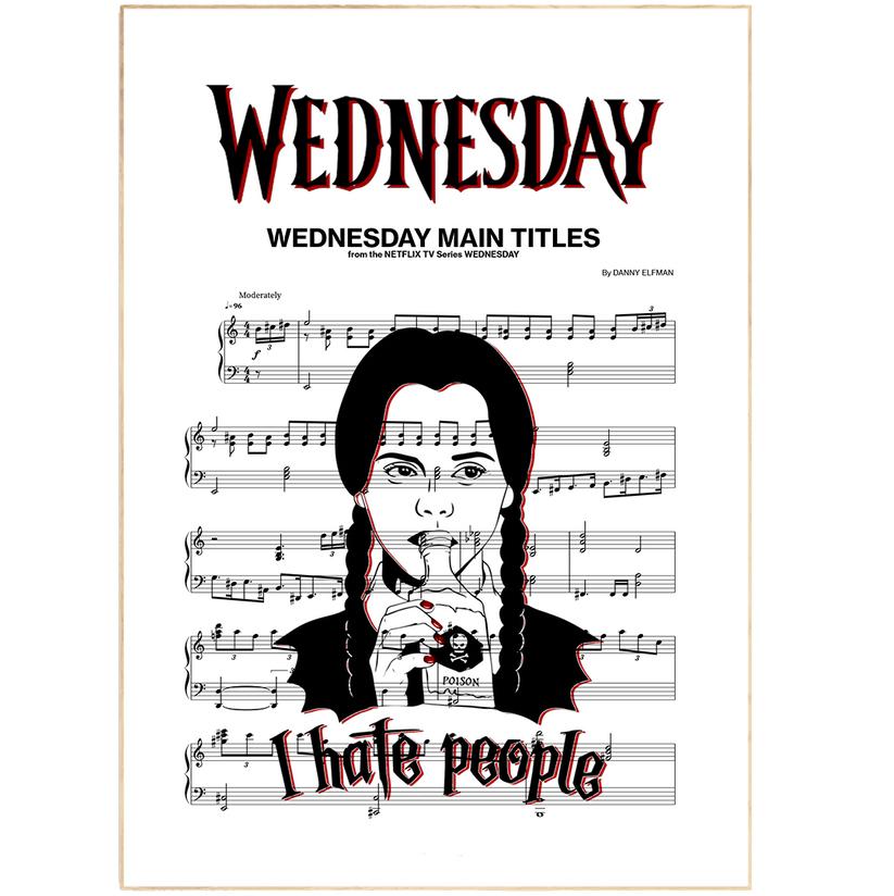 Wednesday Serie 2022 - Main Theme Poster - 98 Types Studio